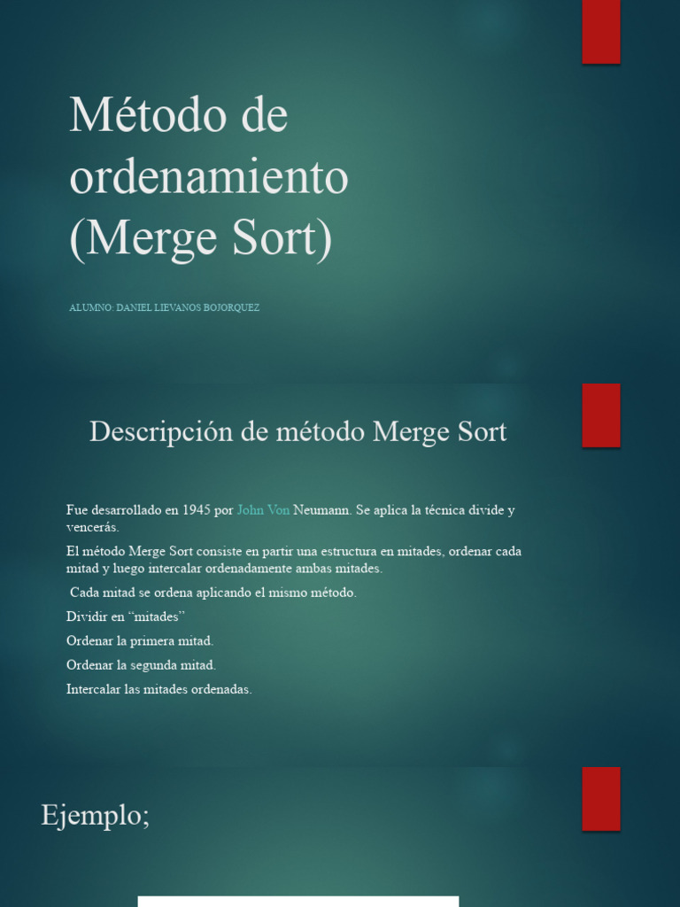 Método de Ordenamiento Merge Sort | PDF