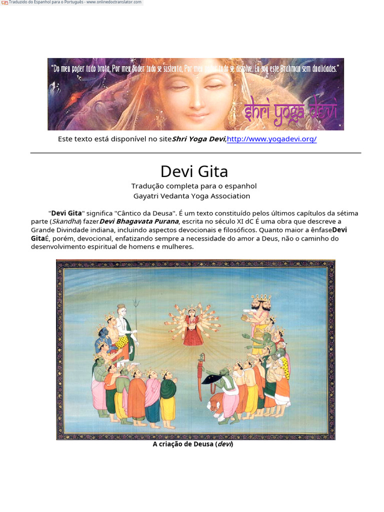Devi Gita Portugues | PDF | Devi | Mitologia grega