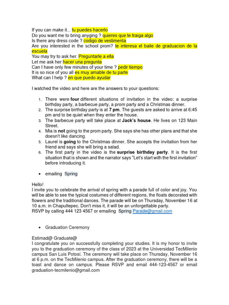 @ Class Invitations Part 2 | PDF | Prom