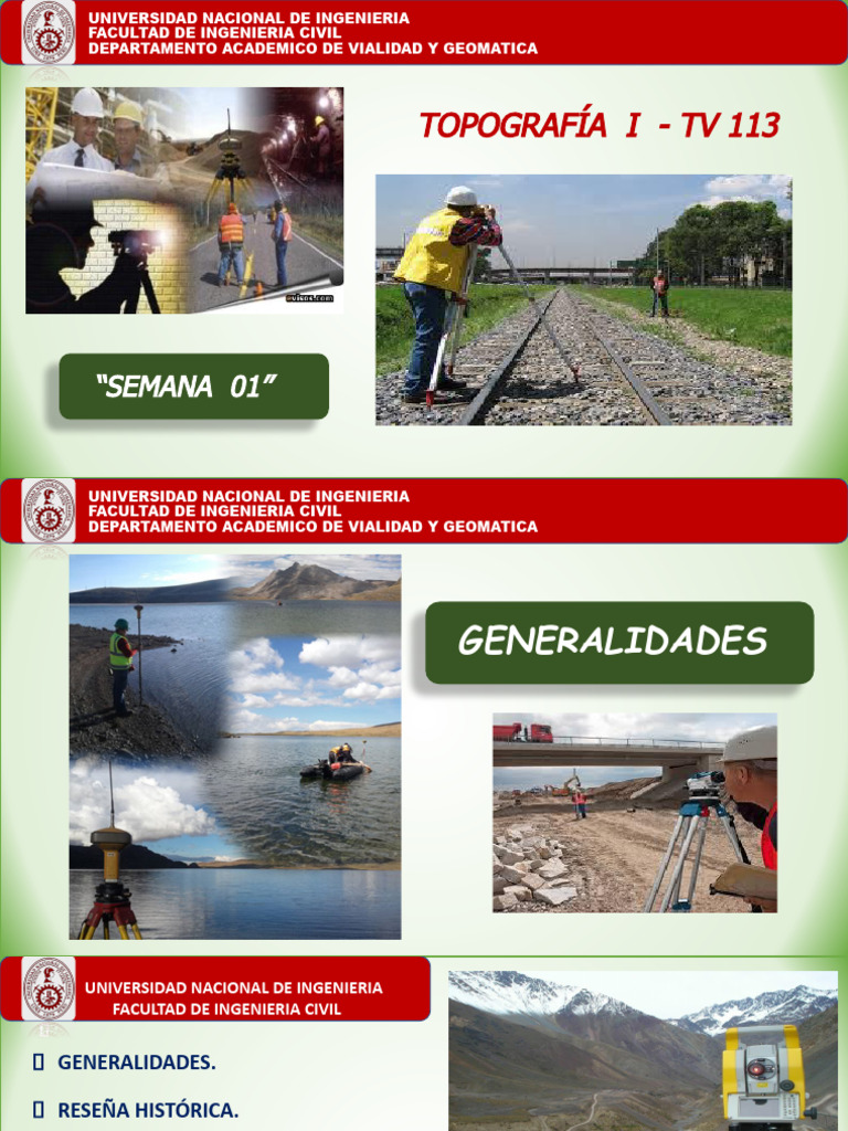 Semana 01 Generalidades | PDF | Topografía | Geomática
