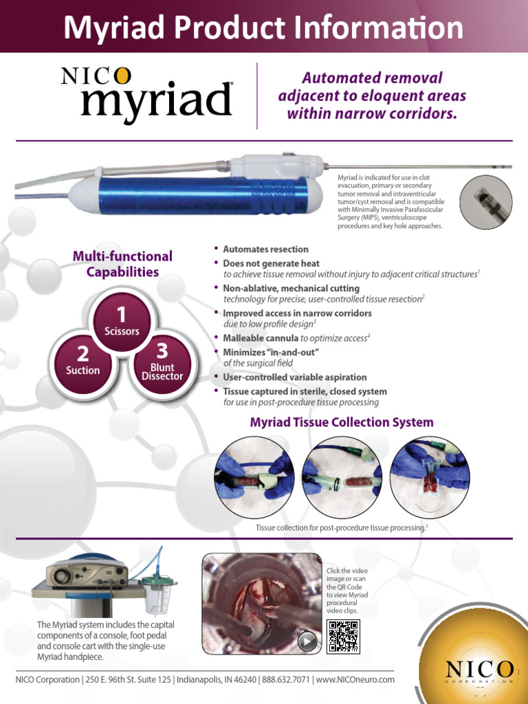 2 LIT237RevE Myriad Product Info FINAL 181002 | PDF | Neurosurgery | Surgery