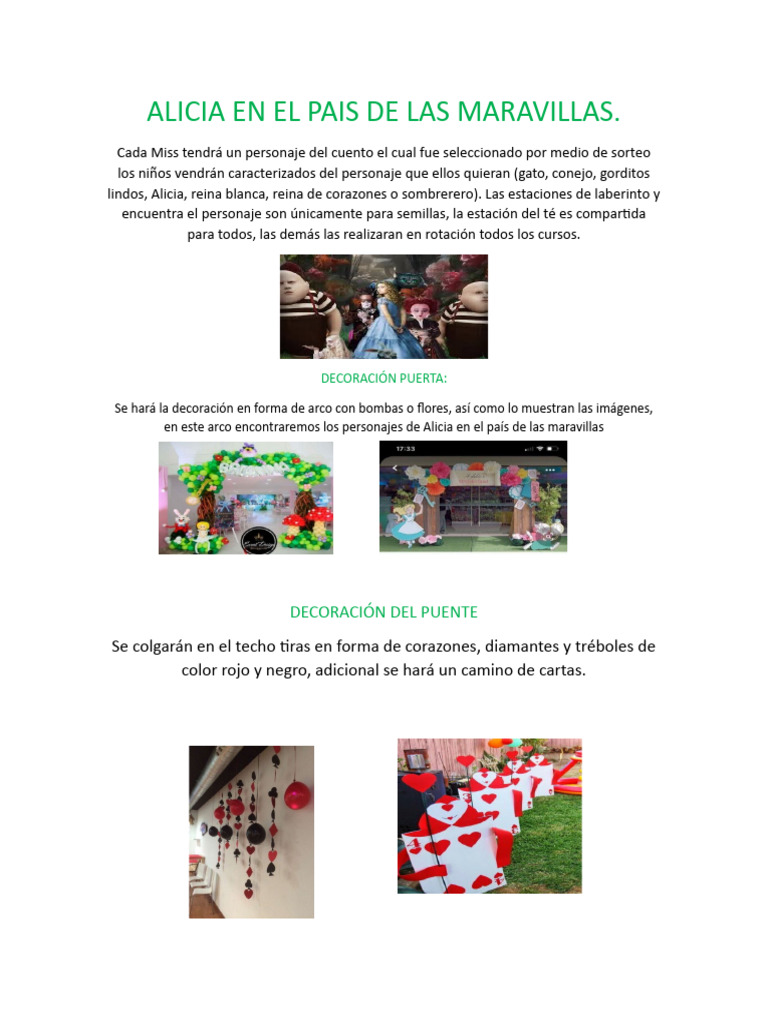 Alicia en El Pais de Las Maravillas | PDF | Las aventuras de Alicia en ...