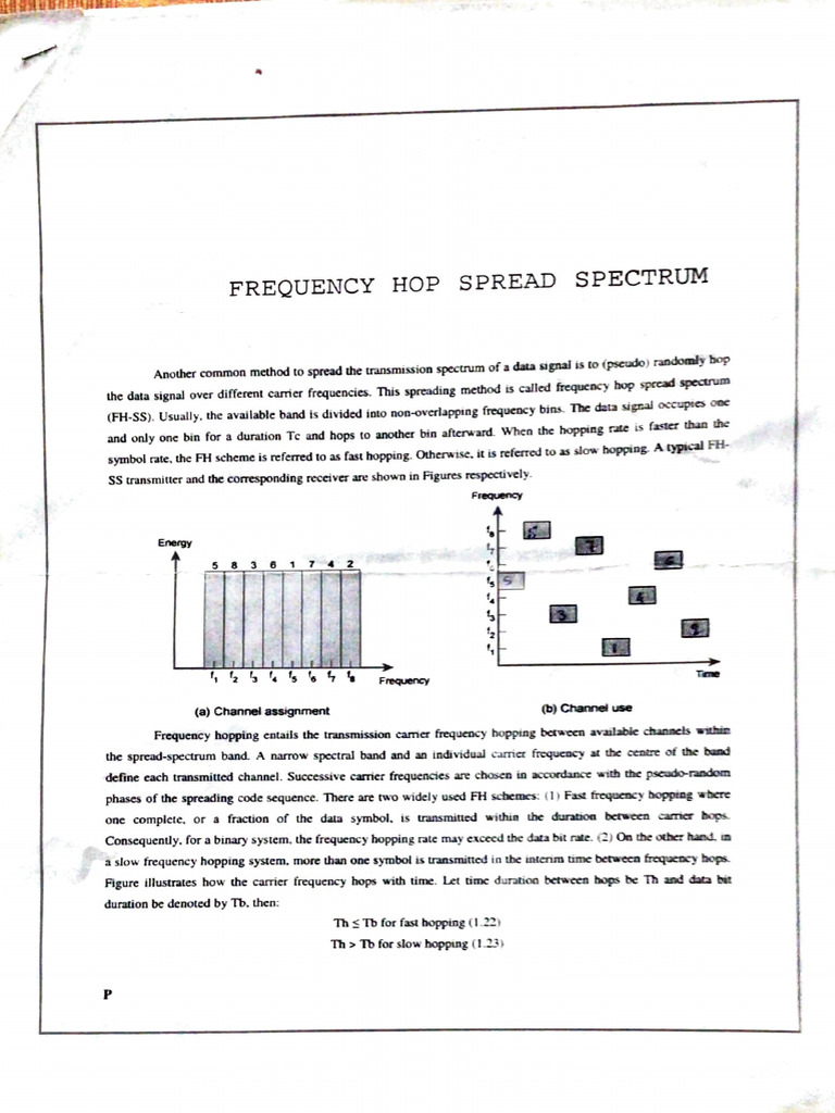 FH SS | PDF | Radio Technology | Electromagnetic Radiation