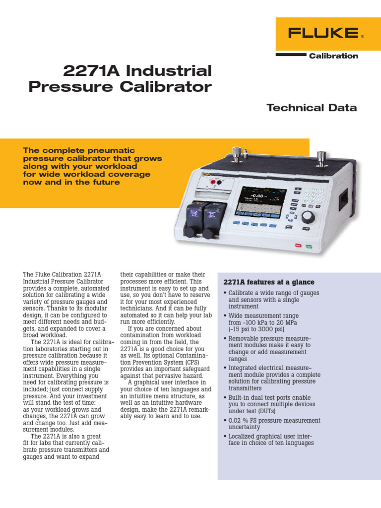 Fluke 2271A Industrial | PDF | Calibration | Automation