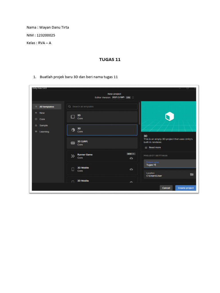 Wayan Danu Tirta Tugas11 RVA | PDF