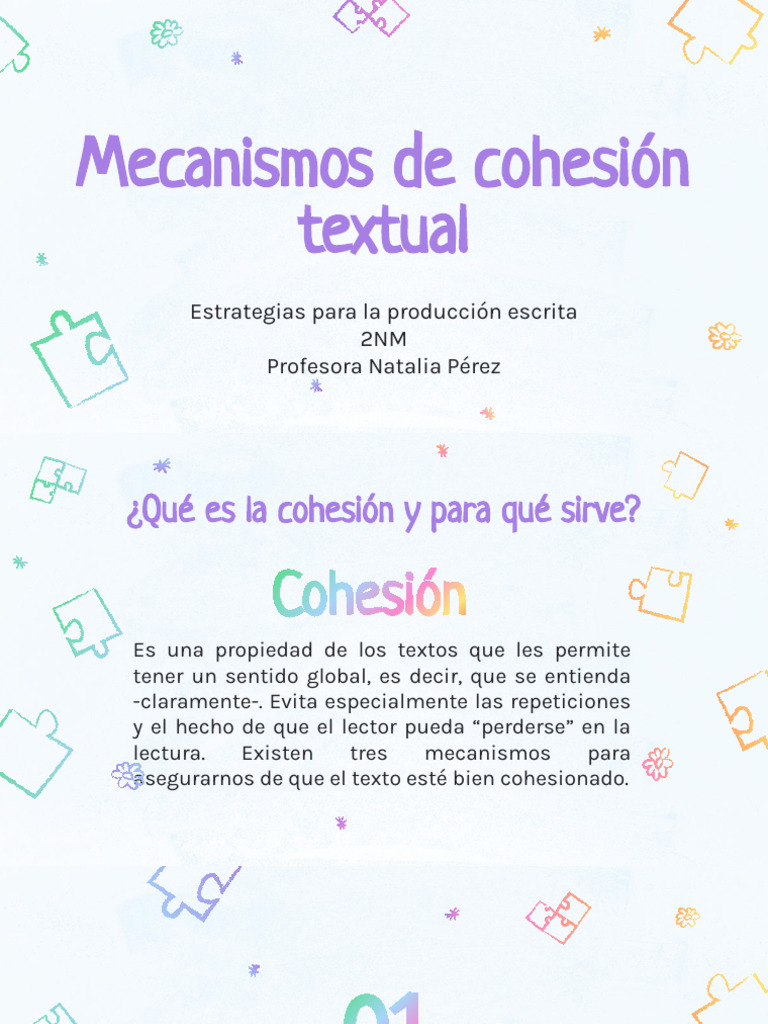 Presentación_ Mecanismos de Cohesión Textual 2NM | PDF | Palabra