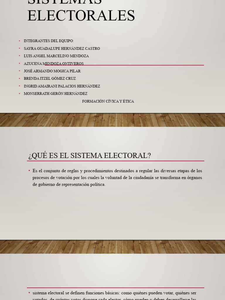 Sistemas Electorales | PDF | Separación de poderes | Gobierno