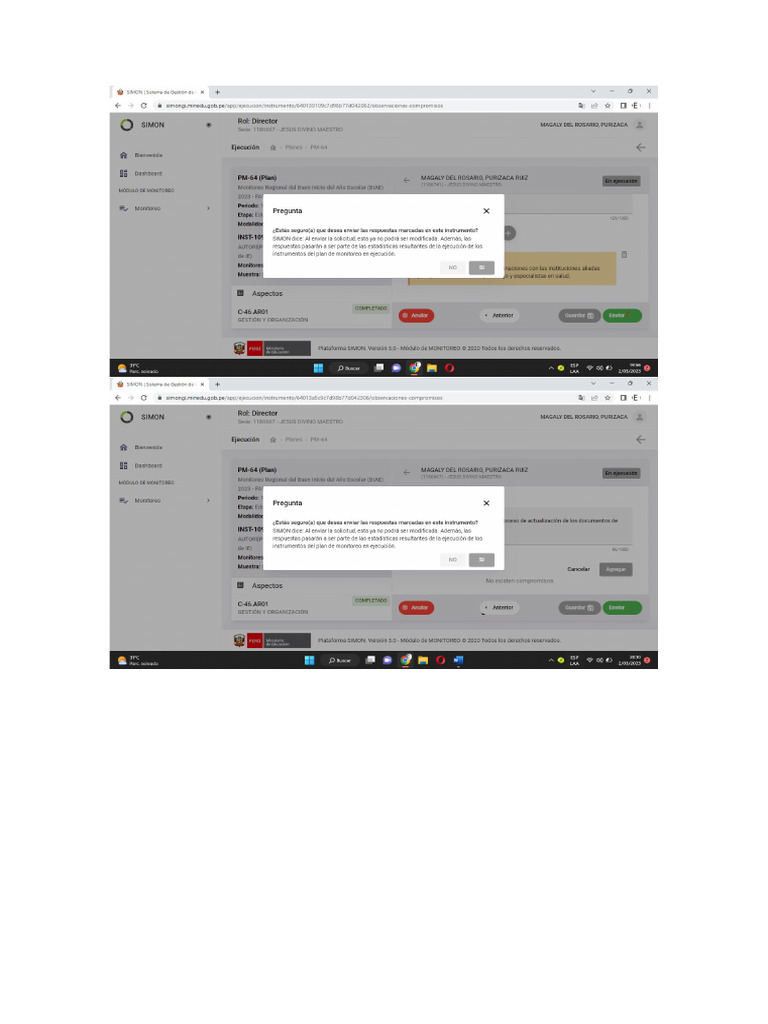 Reporte Satisfactorio Ficha Simon 02 Marzo 2023 | PDF