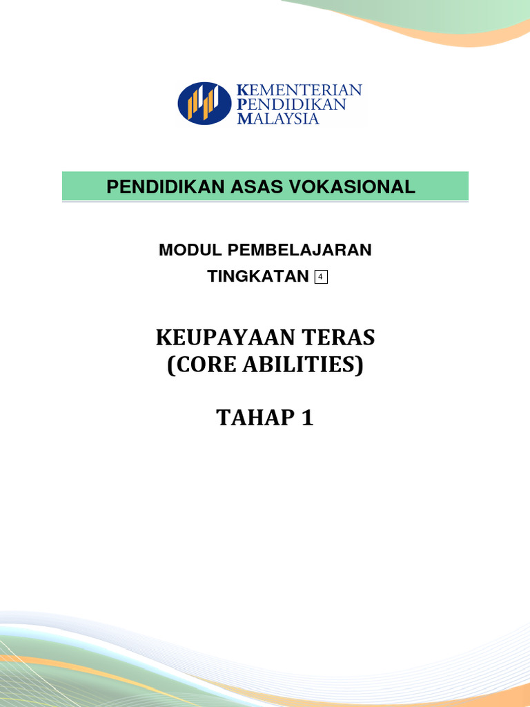 Core Abilities Tahap 1 New (2) | PDF | Competence (Human Resources) | Information
