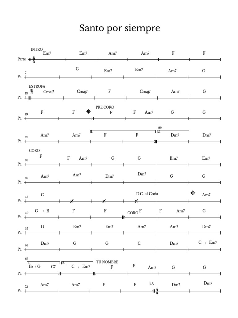 Santo X Siempre Chart | PDF