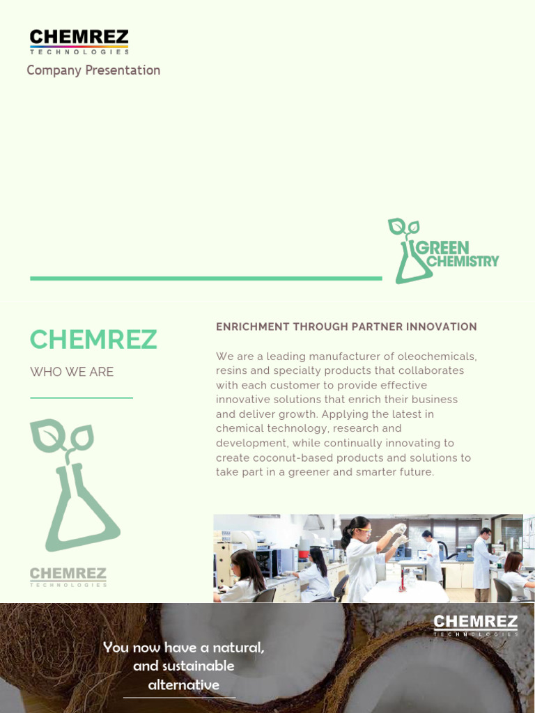 Chemrez Coco Range Presentation 11-4-22 | PDF | Surfactant | Chemical ...