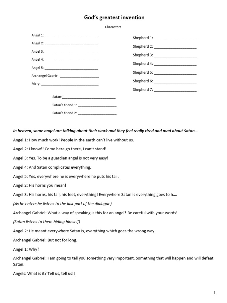 God's Greatest Invention | PDF | Angel | Mary, Mother Of Jesus