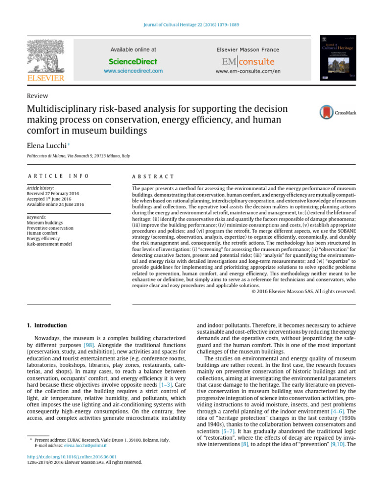 Risk-based Analysis in Museum Buildings | PDF | Risk Assessment | Risk