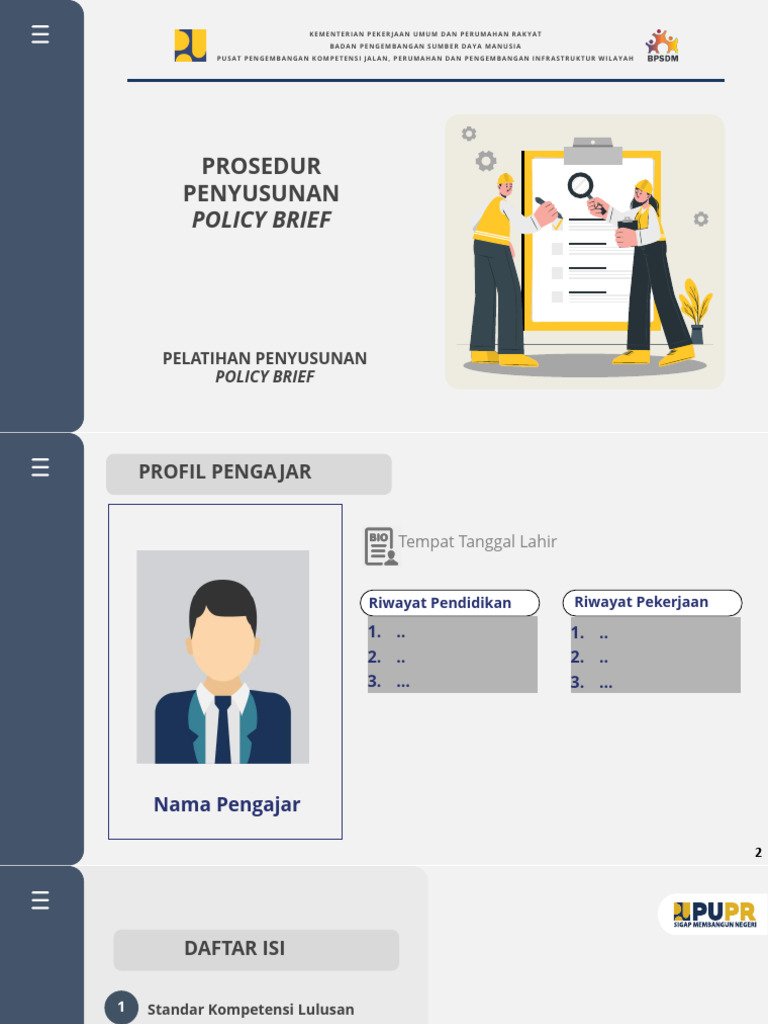 MP 6 - Prosedur Penyusunan Policy Brief-L | PDF