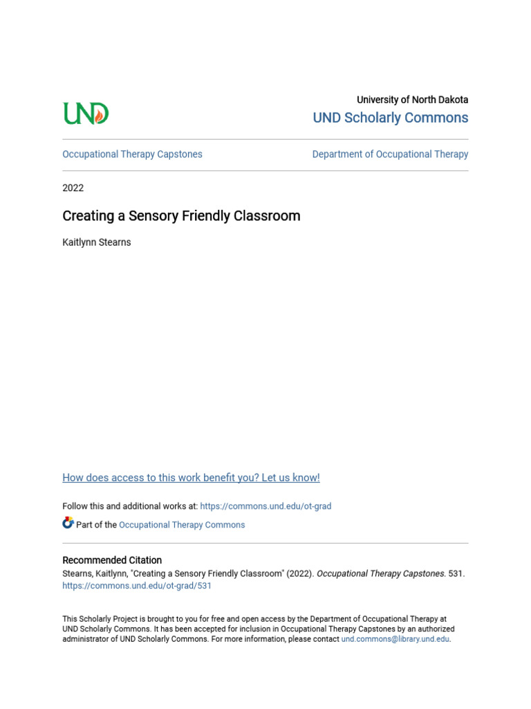 Sensory-Friendly Classroom Checklist | PDF | Perception | Senses