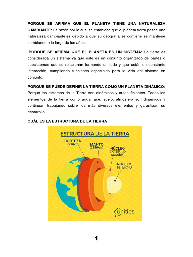 Naturaleza Cambiante de la Tierra | PDF | Tierra | Ciencia planetaria