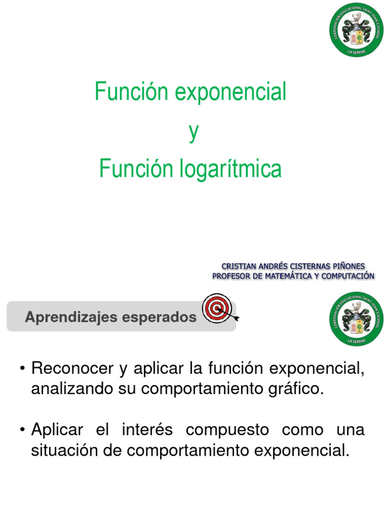 Funcion Exponencial y Logaritmica | PDF | Logaritmo | Funcion exponencial