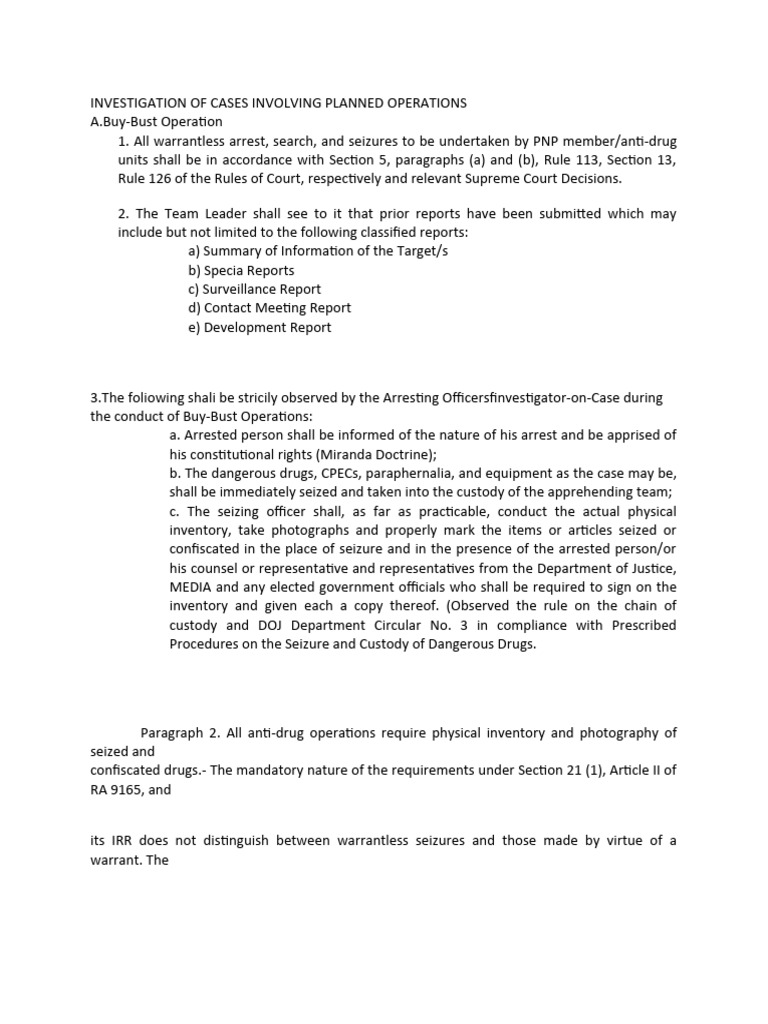Investigation of Cases Involving Planned Operations | PDF | Search ...