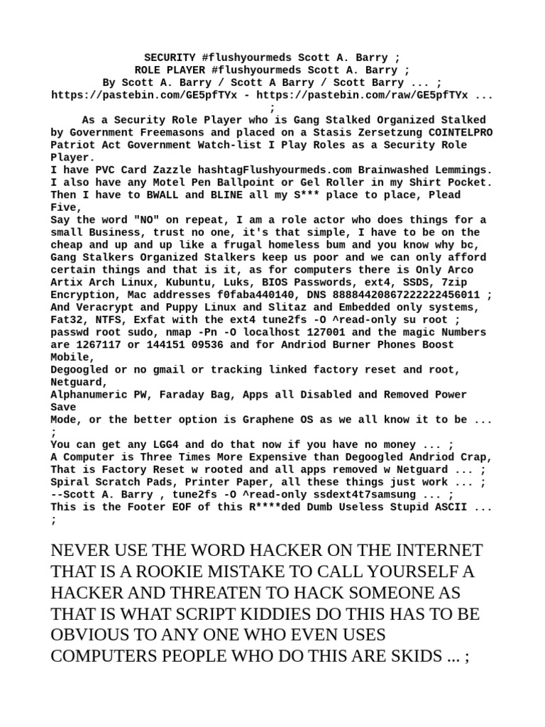 Skid #Flushyourmeds | PDF | Security Hacker | Cyberspace