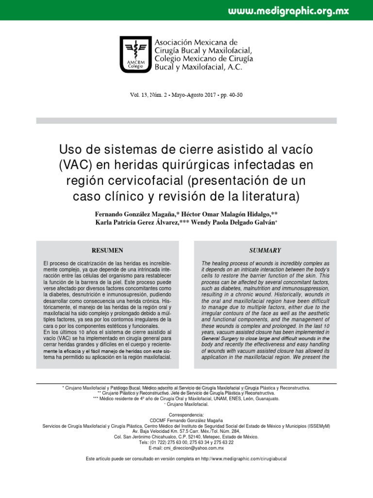 Uso de Sistema VAC | PDF | Herida | Edema
