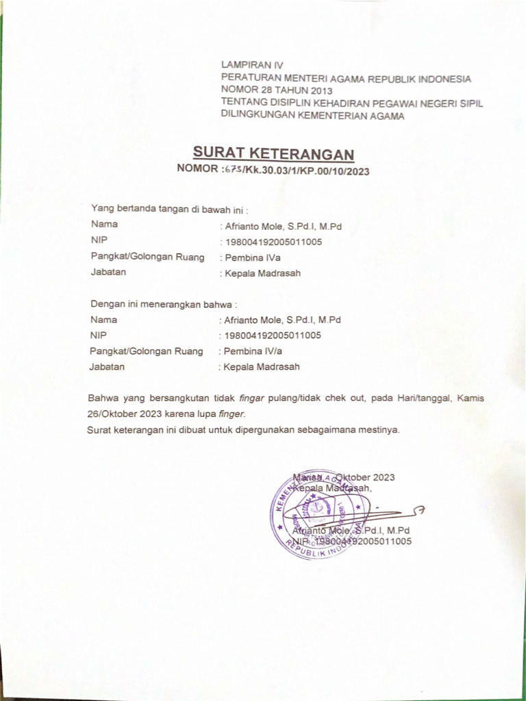 Afrianto Mole, S.pd.I., M.PD | PDF