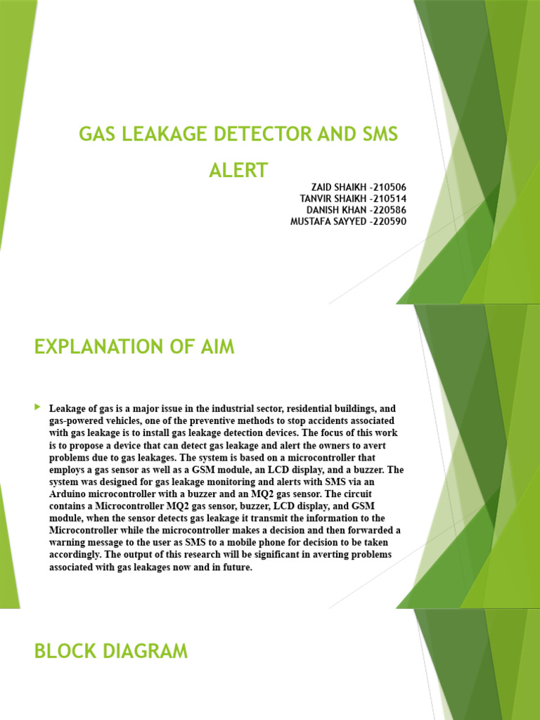 Gas Leakage Detector Ans Sms Alert Pdf Computer Engineering Computing