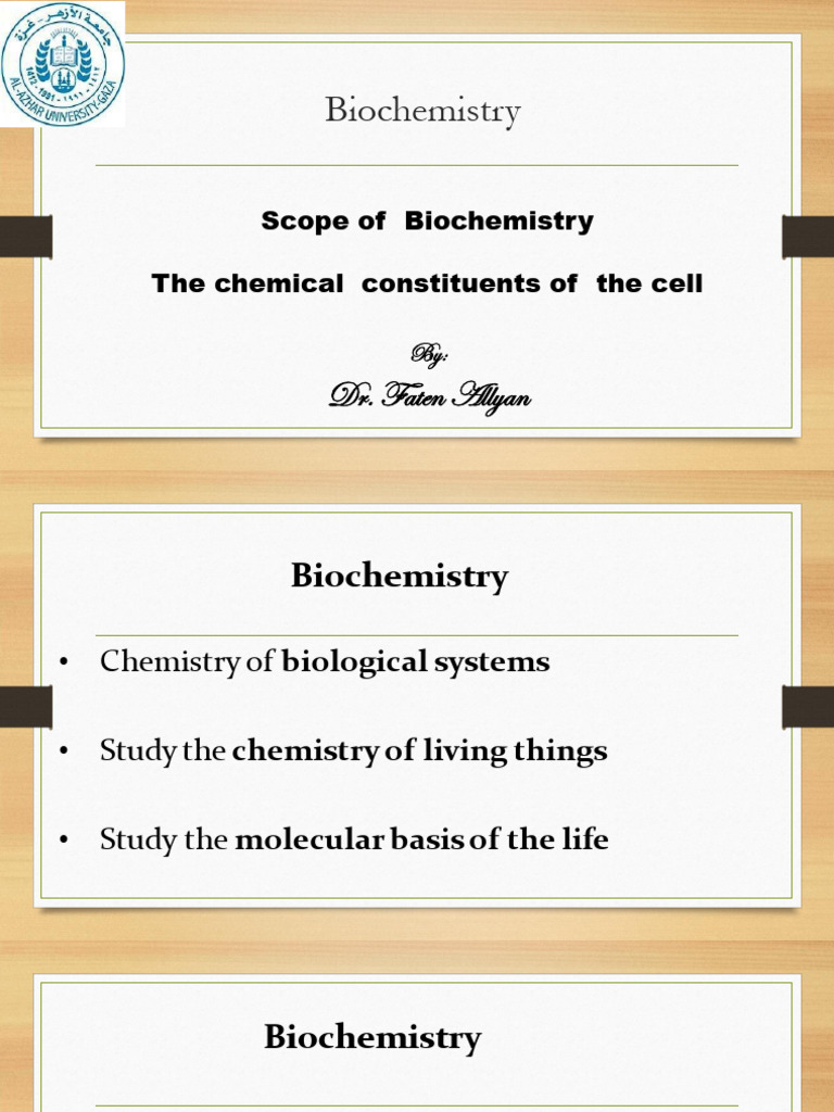 Bioch lec 1 | PDF | Biochemistry | Chemistry