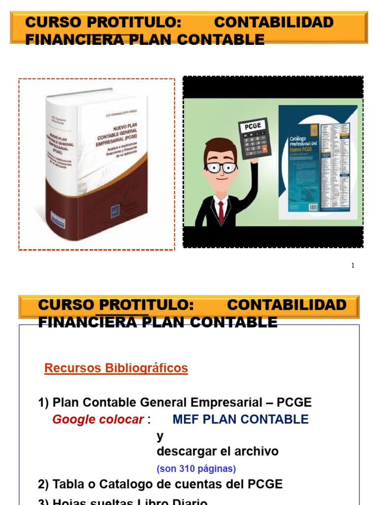 Plan Contable General Empresarial MEF | PDF | Contabilidad | normas ...