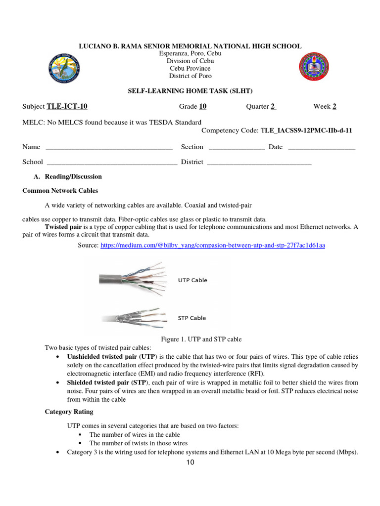 SLHT in Css-10 q2 Wk2 | PDF | Telecommunications Equipment ...