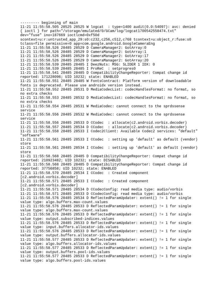 Log Cat 1700542558474 | PDF | Computing | Computer Data Log Cat 1700542558474 | PDF | Computing | Computer Data