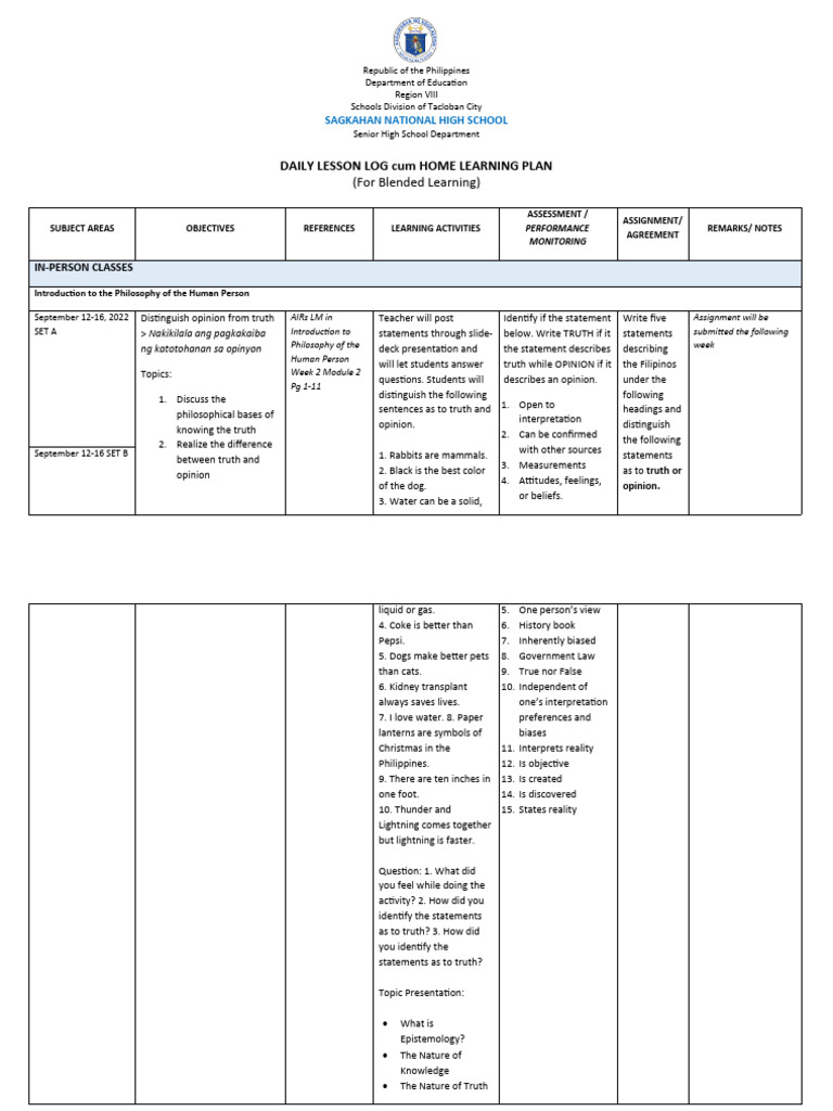 DLL - Wk4 Smaw and Iphp | PDF | Truth