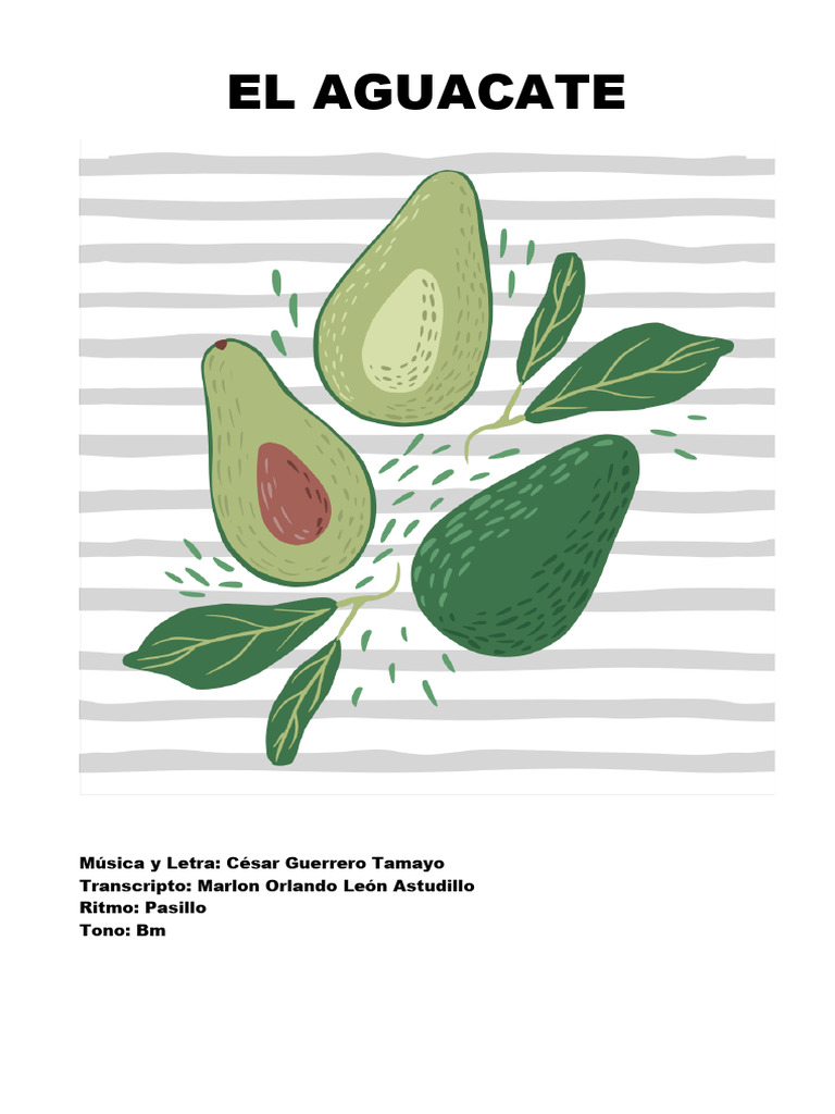 Letra El Aguacate BM Marlon Leon | PDF