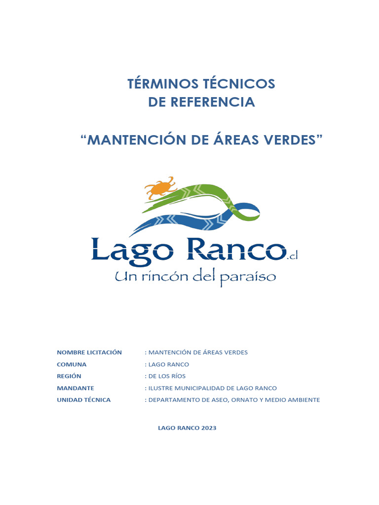 TtdR - Mantención de Areas Verdes 2023 | PDF | Botánica | Agricultura