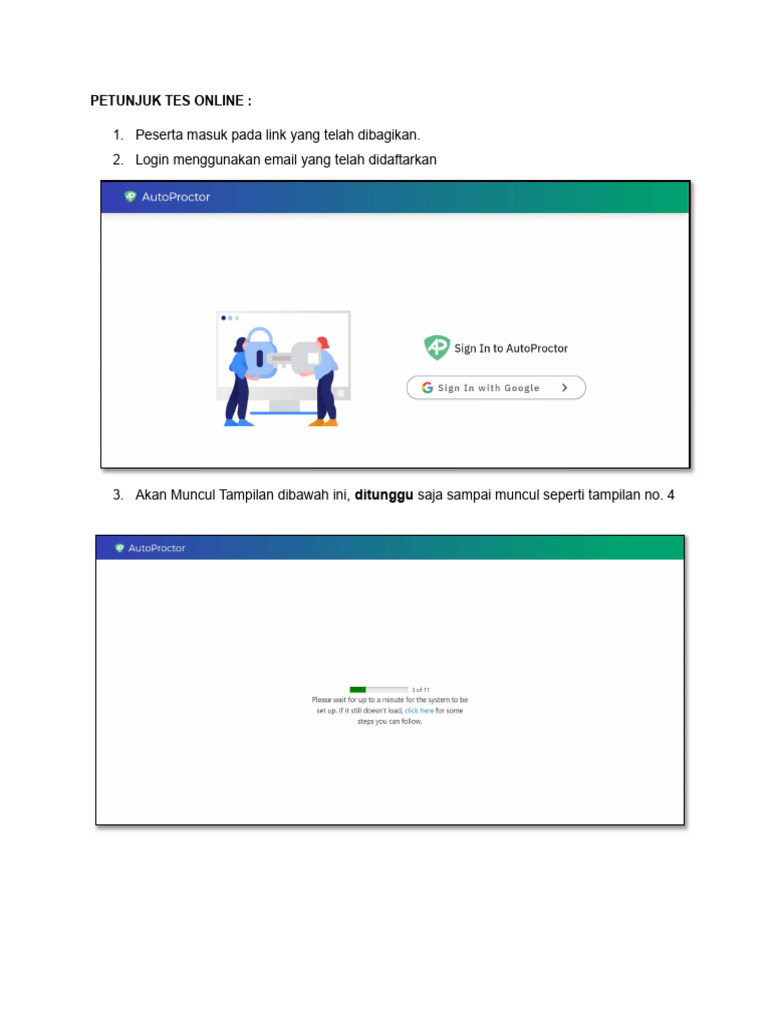 Lampiran Petunjuk Tes Online TPM 2023 | PDF