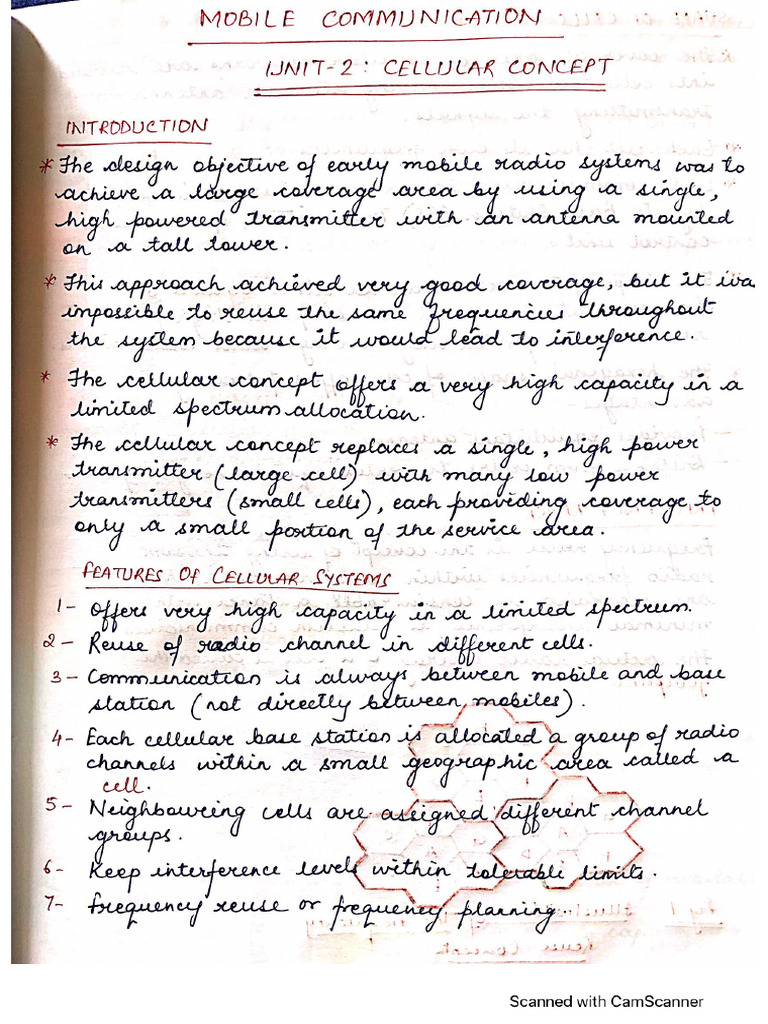 Unit 2 Mobile Communication CELLULAR CONCEPT | PDF