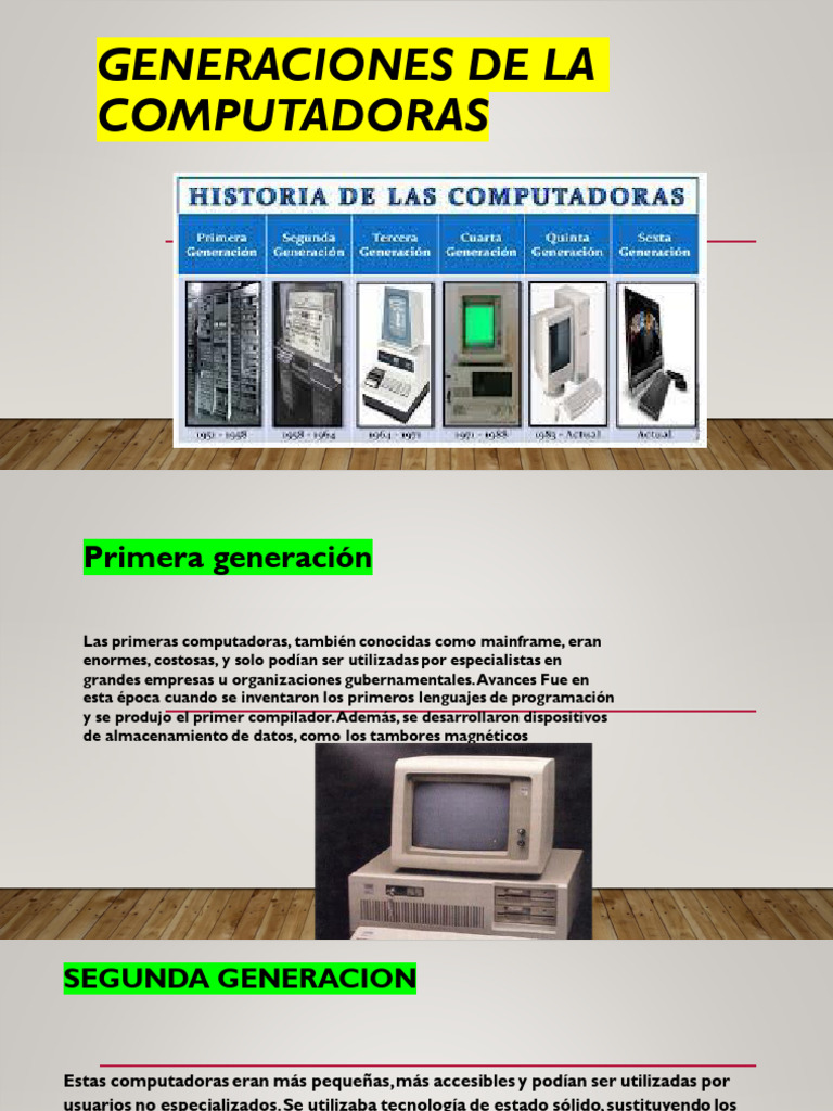 Generaciones de La Computadoras | PDF