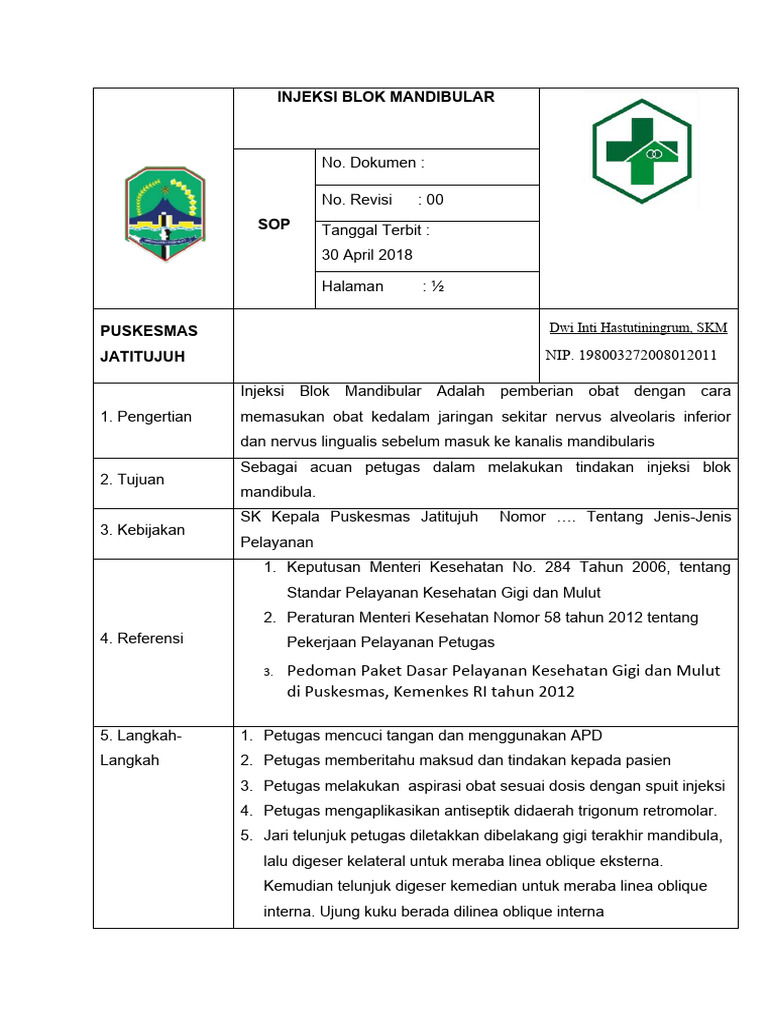 Injeksi Blok Mandibula1 | PDF | Pengembangan Diri | Kesehatan Holistik
