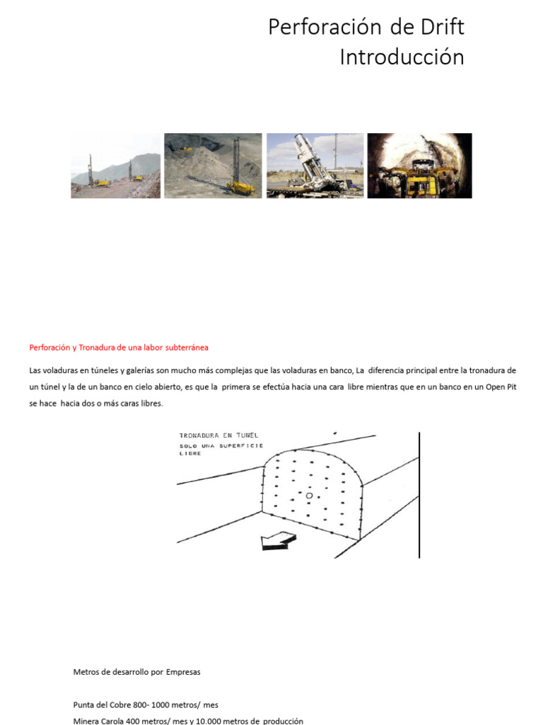 6.0 PERFO Perforacion Subterranea de Avance | PDF