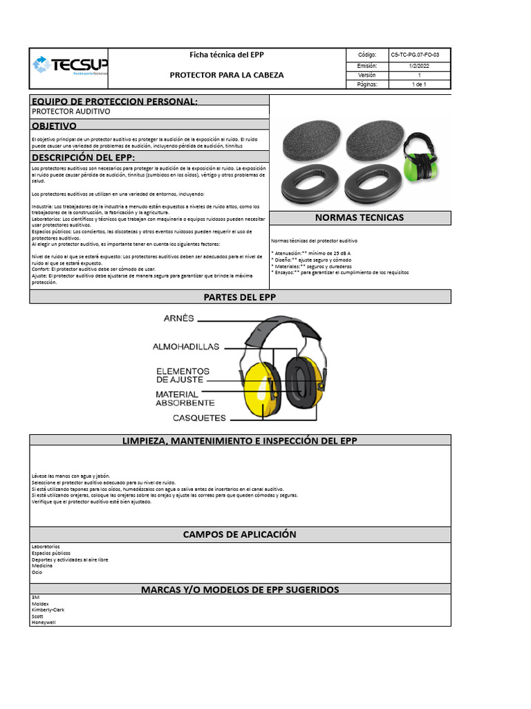 Fichas Tecnicas Epps | PDF | ruido | Escuchando