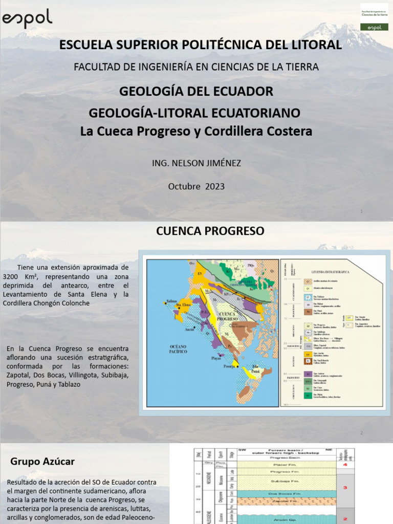 Geología Cuenca Progreso | PDF | Formación geológica | Roca clástica