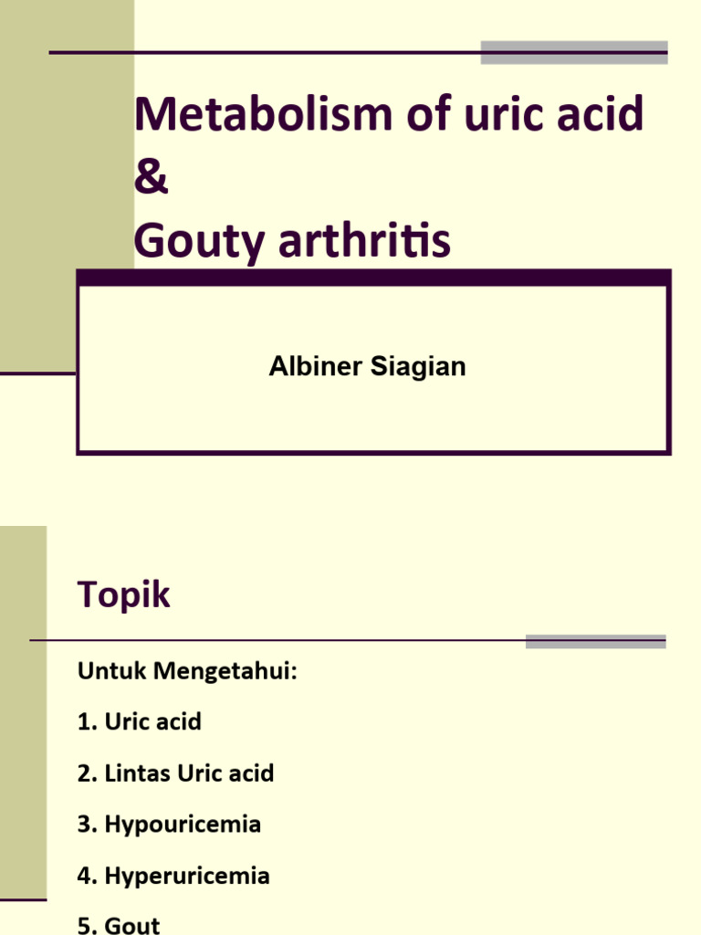 Metabolisme Uric Acid | PDF