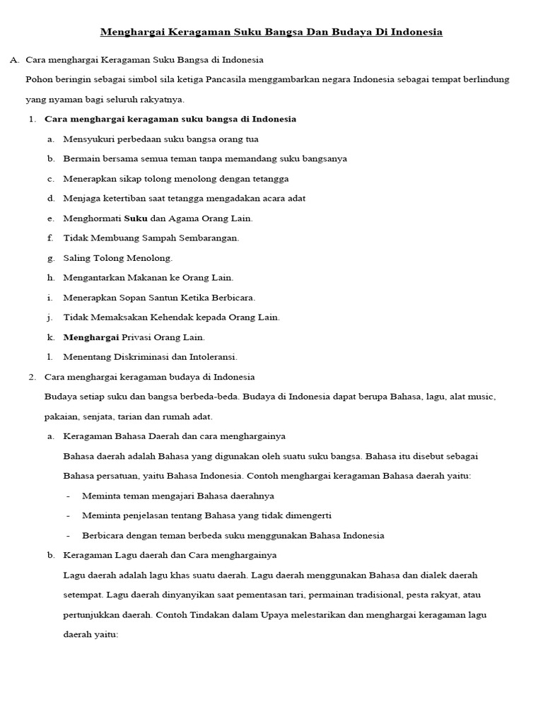 BAB 3 Menghargai Keragaman Suku Bangsa Dan Budaya Di Indonesia | PDF | Seni