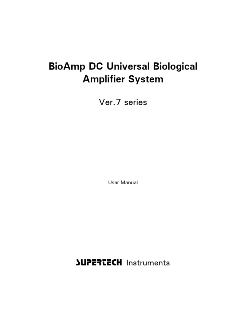 User Manual of BioAmp 2 | PDF | Amplifier | Amplitude
