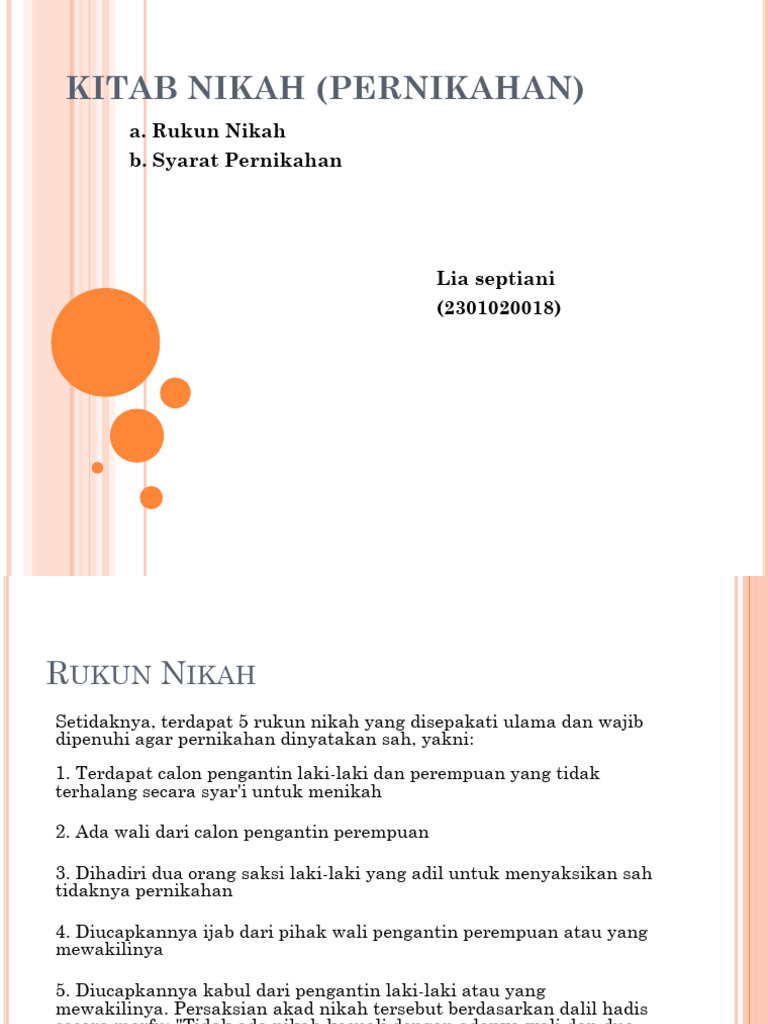 Rukun dan Syarat Pernikahan Islam | PDF