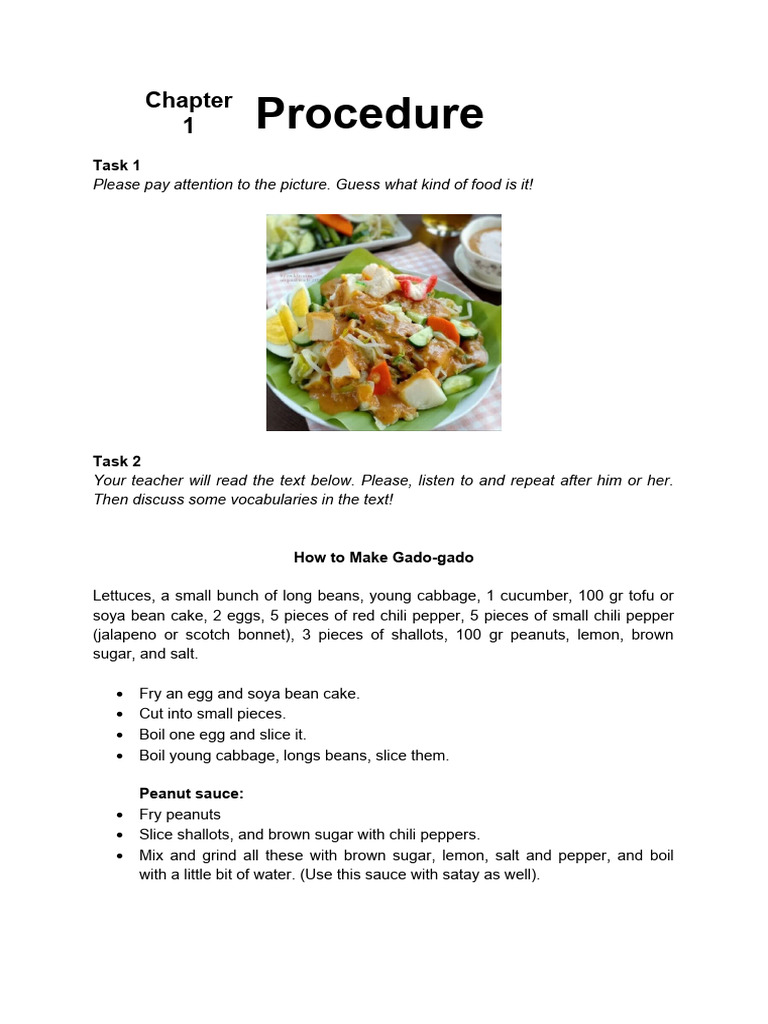 LKPD Kelas X-Procedure | Download Free PDF | Spoon | Baking