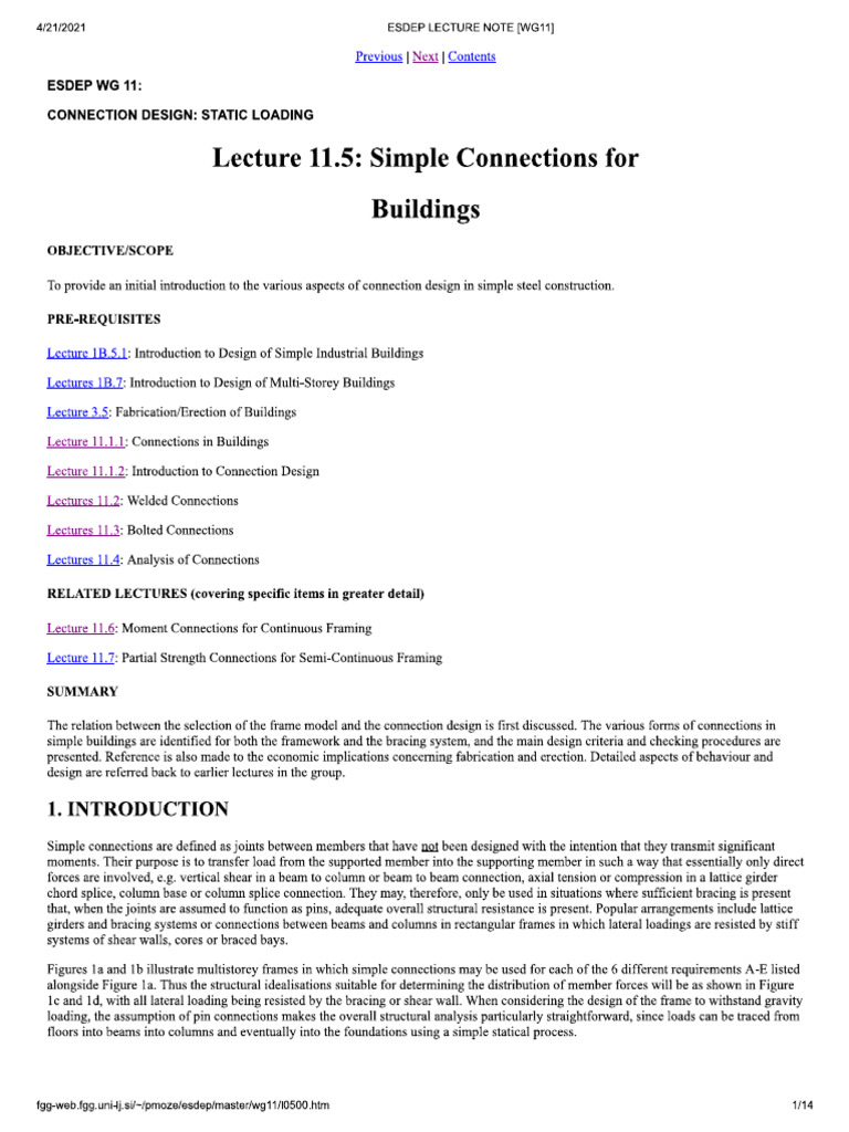 Lecture 11.5 Simple Connections For | PDF