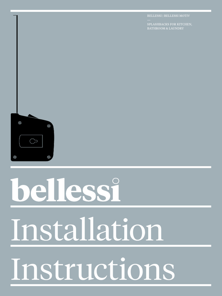 Bellessi Splashback Installation Guide | PDF | Silicone | Tile