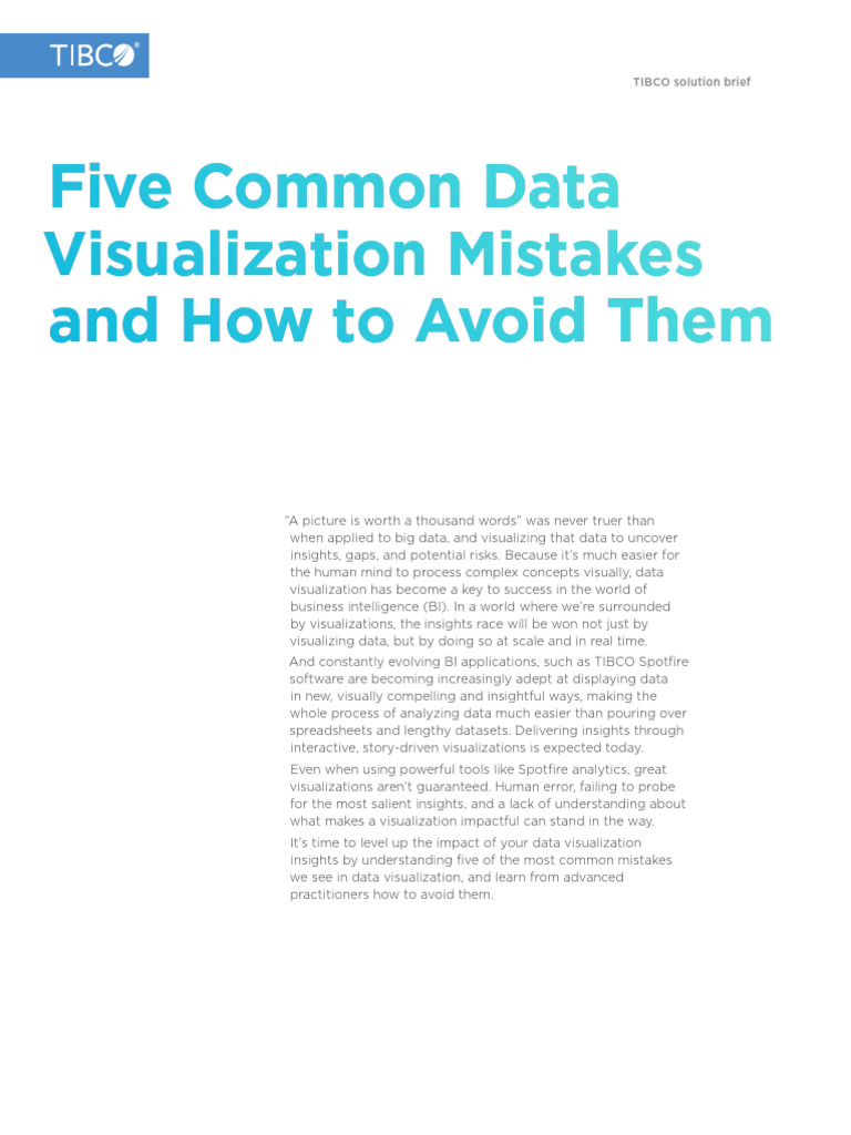 SB Five Common Data Vis Mistakes | Download Free PDF | Data | Chart