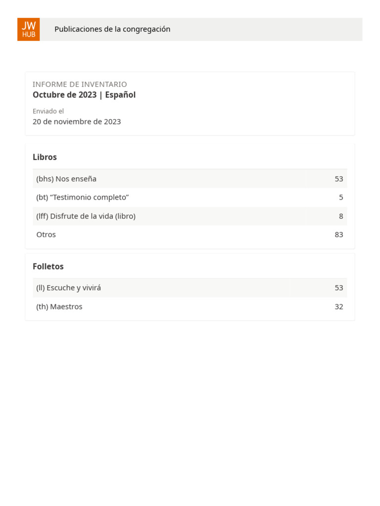 Publicaciones de La Congregación - JW Hub | PDF | Religión y espiritualidad