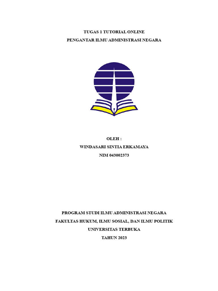 Tugas 1 Pengantar Ilmu Administrasi Negara | PDF | Bisnis